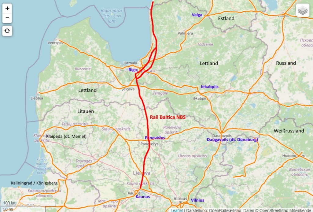 Rail Baltica Eisenbahn Polen Litauen Lettland Estland Tallinn Riga