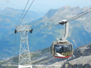 Titlis Rotair drehbare Seilbahn Stand Engelberg Obwalden Schweiz